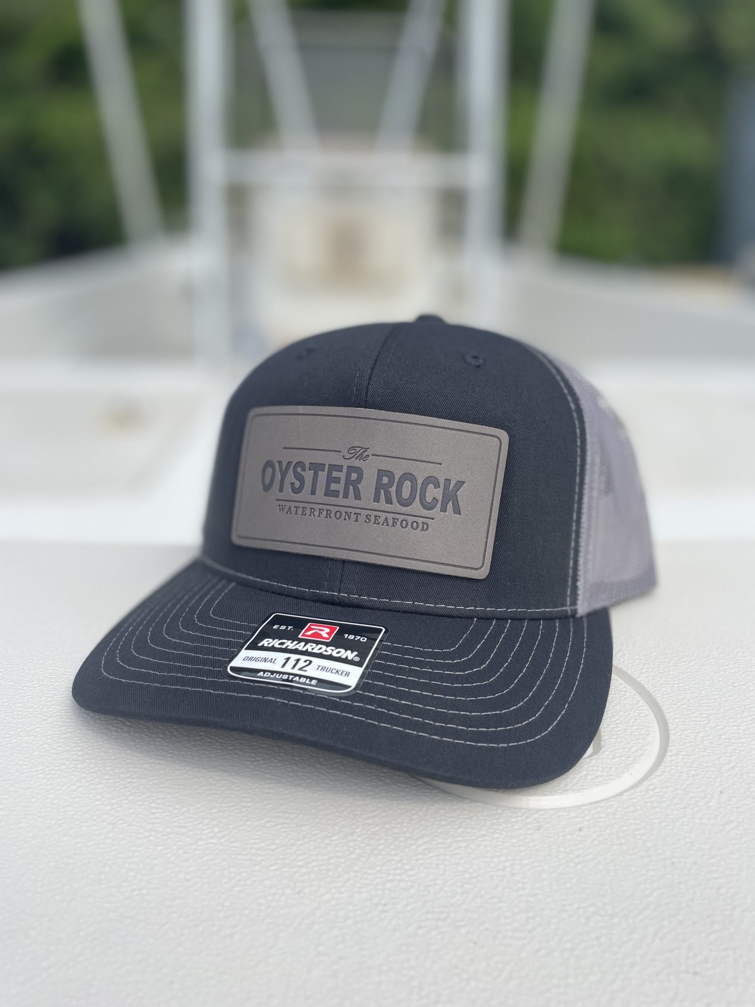 Oyster Rock: Hat – Gray & Black Mesh